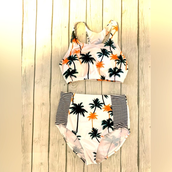 Amazon | Swim | Amazon Palm Tree Swimsuit Large | Poshmark